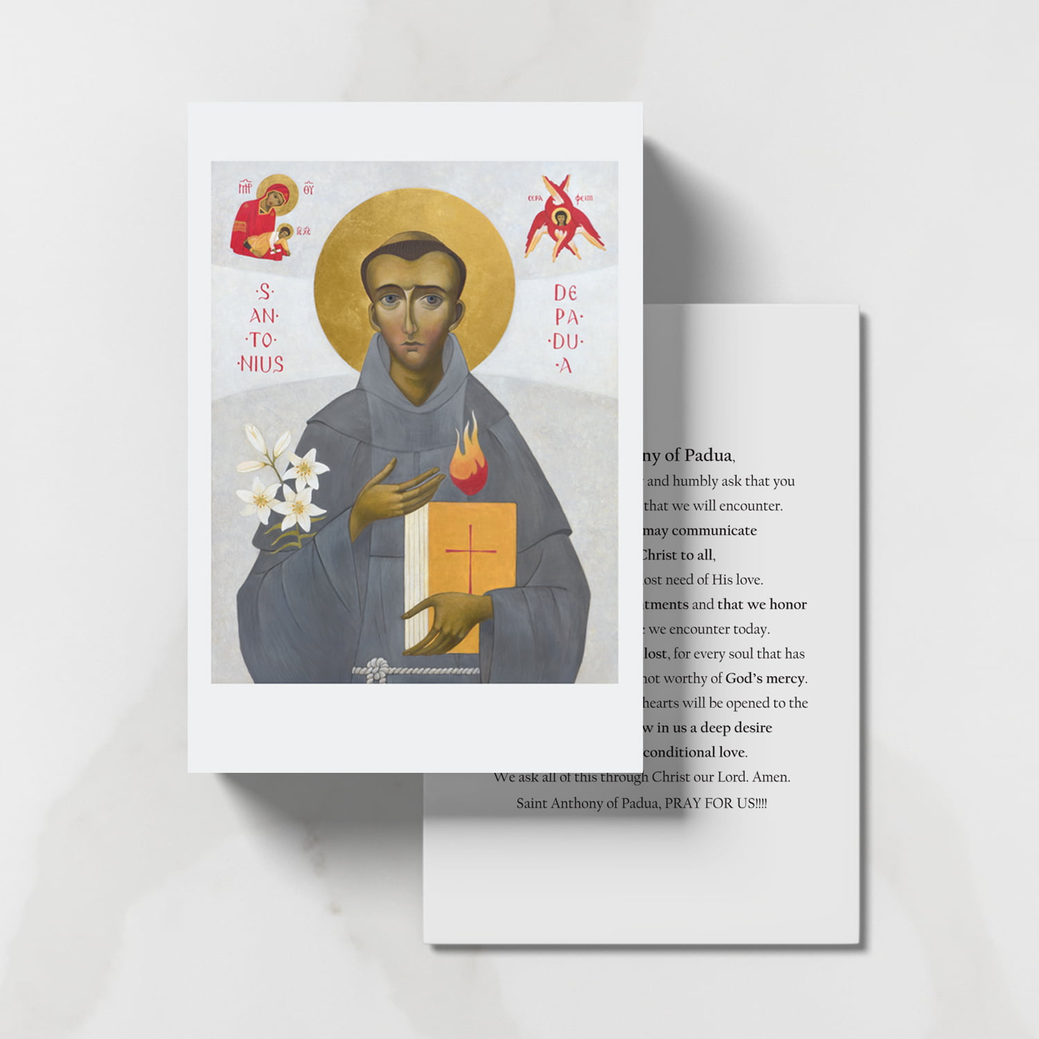 Saint Anthony – Prayer Card | Eviacordis